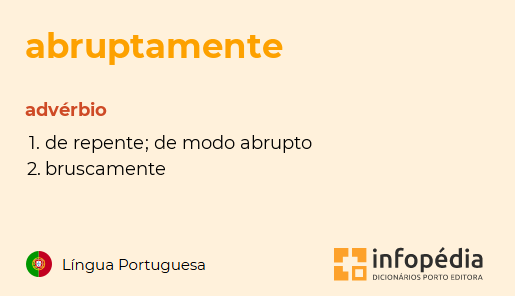 Abruptamente